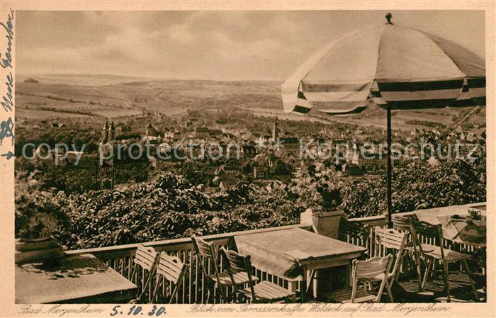 Ak Ansichtskarte Bad Mergentheim Blick Vom Terrassencafe Waldeck Kat