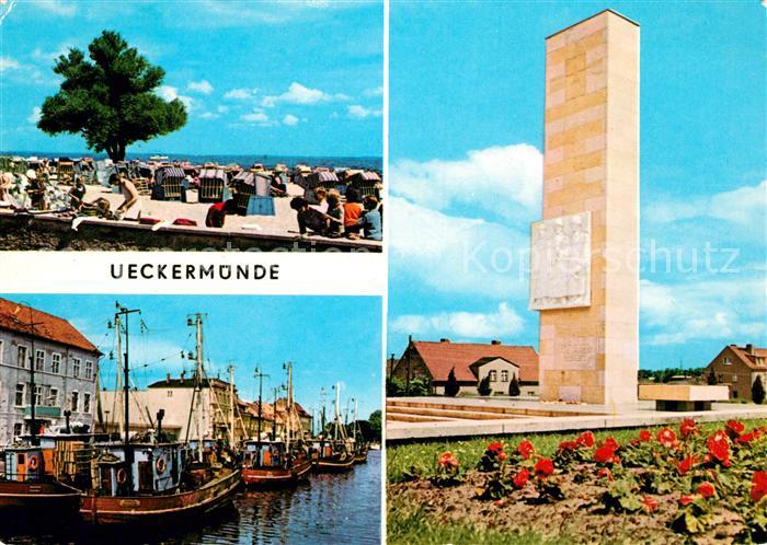 AK / Ansichtskarte Ueckermuende Mecklenburg Vorpommern Haffbad Hafen ...