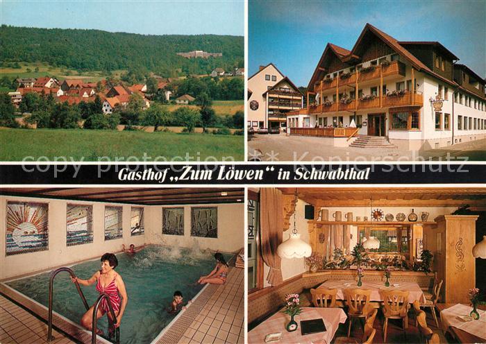 Ak Ansichtskarte Schwabthal Gasthaus Loewen Schwimmbad Kat Bad