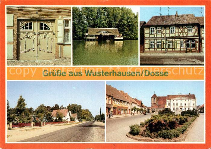 AK / Ansichtskarte Wusterhausen Dosse Rokokotor Karl Liebknecht Strasse ...