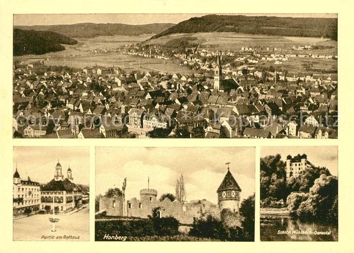 AK / Ansichtskarte 73828726 Tuttlingen Panorama Partie am Rathaus ...
