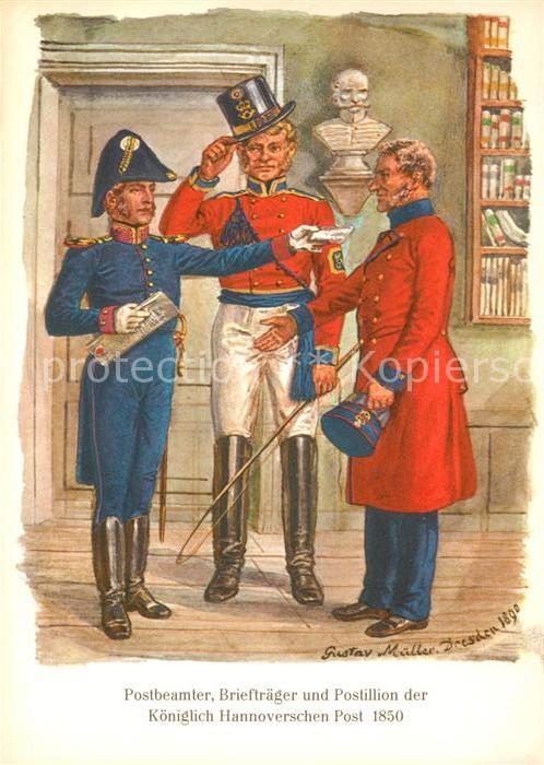 AK / Ansichtskarte Postbote Brieftraeger Koeniglich Hannoversche Post ...