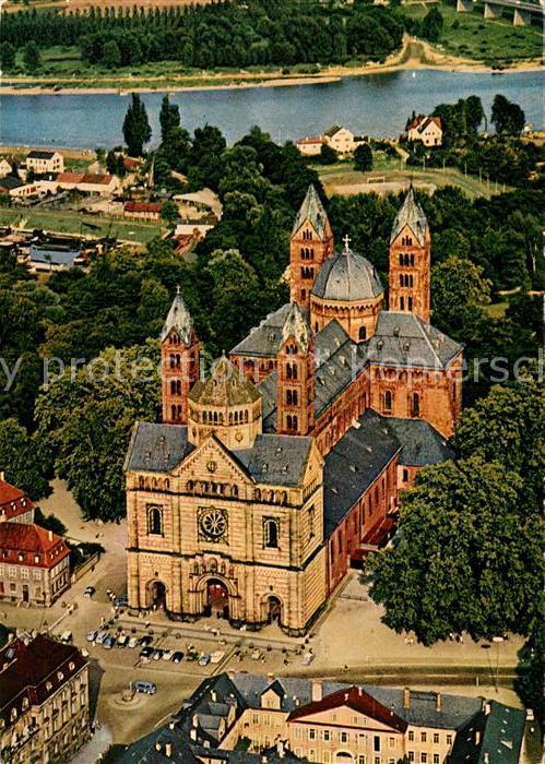 AK / Ansichtskarte Speyer_Rhein Fliegeraufnahme Dom Speyer Rhein Nr ...