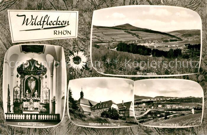 AK / Ansichtskarte Wildflecken Panorama Kreuzbergkirche Kloster ...