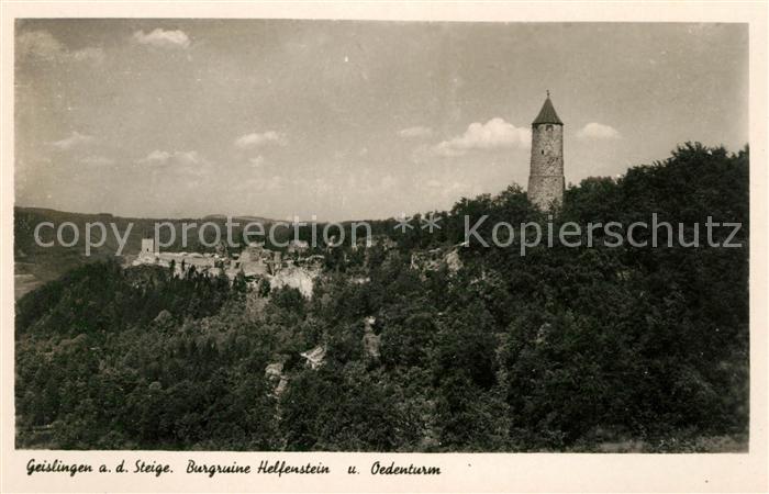 AK / Ansichtskarte Geislingen Steige Burgruine Helfenstein und ...