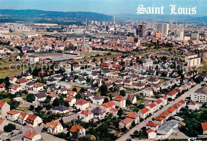 AK / Ansichtskarte Saint Louis Elsass Vue Aerienne Quartier Rue de la ...