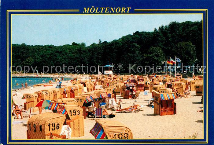 AK / Ansichtskarte Moeltenort Strand Strandkorb Kat. Heikendorf Nr ...