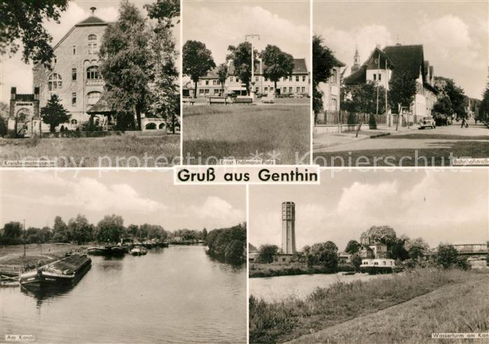 Genthin Plauer Kanal Wasserturm Rathaus Kat. Genthin Nr. kf64199 ...