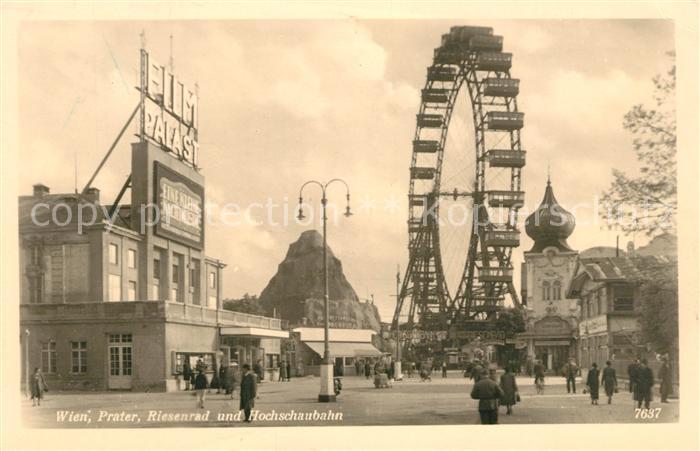 AK / Ansichtskarte Wien Prater Riesenrad und Hochschaubahn Kat. Wien Nr ...