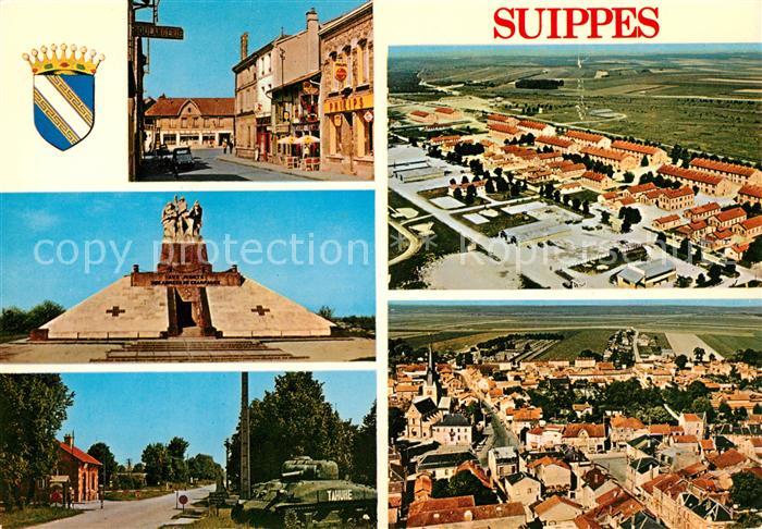 AK / Ansichtskarte Suippes Monument de Navarin Entree du camp Rue St ...