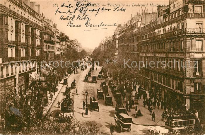 AK / Ansichtskarte Paris Perspective du Boulevard Montmartre Kat. Paris ...