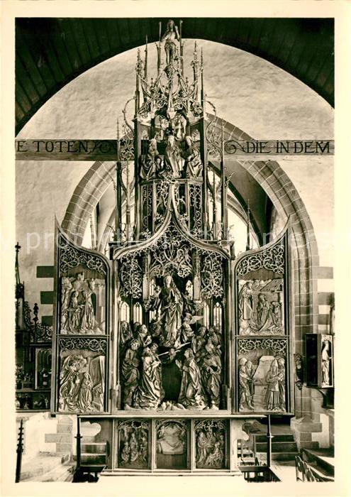 AK / Ansichtskarte Creglingen Marienaltar von Tilman Riemenschneider ...