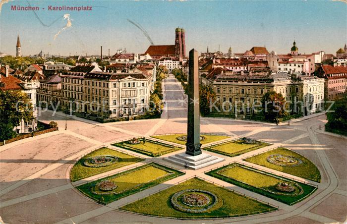 AK / Ansichtskarte Muenchen Karolinenplatz mit Obelisk Kat. Muenchen Nr ...