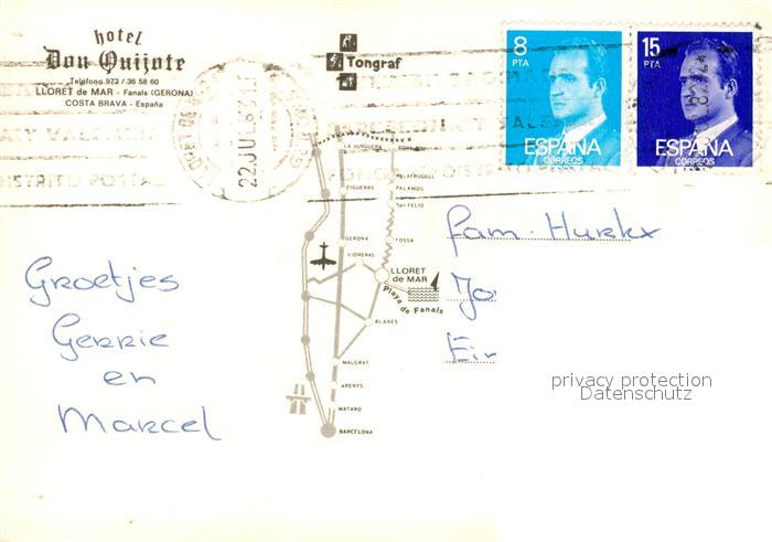 AK / Ansichtskarte Lloret de Mar Hotel Don Quijote Swimmingpool Foyer ...