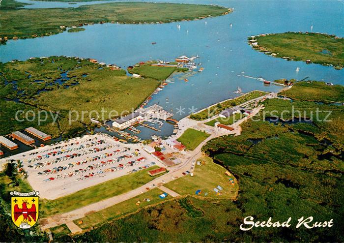 AK / Ansichtskarte Rust Neusiedlersee Seebad Hafen Fliegeraufnahme Kat ...