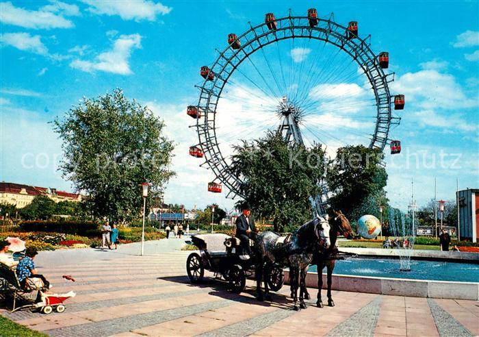 AK / Ansichtskarte Wien Prater Riesenrad Fiaker Kat. Wien Nr. kn81054 ...