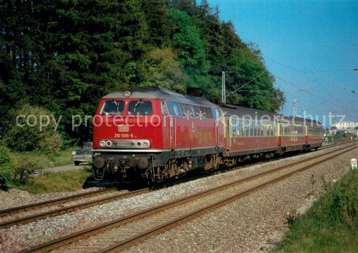 AK / Ansichtskarte Eisenbahn Gasturbinen Lokomotive 210 055 5 TEE Bavaria Aubinger Lohe Muenchen ...