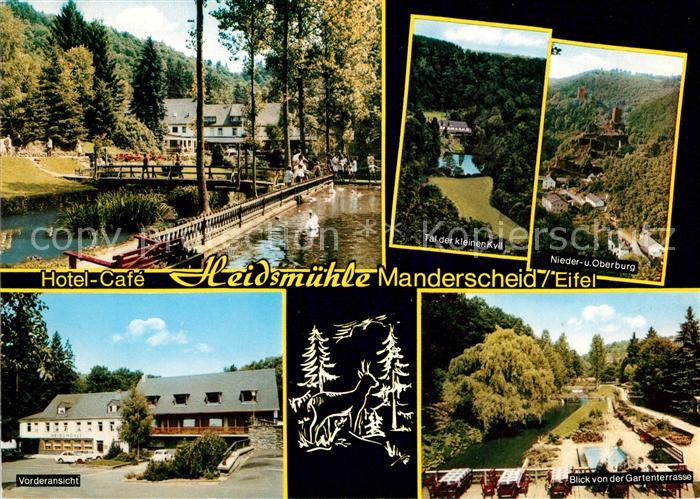 Manderscheid Eifel Hotel Cafe Heidsmuehle Tal der Kleinen Kyll Burgen ...