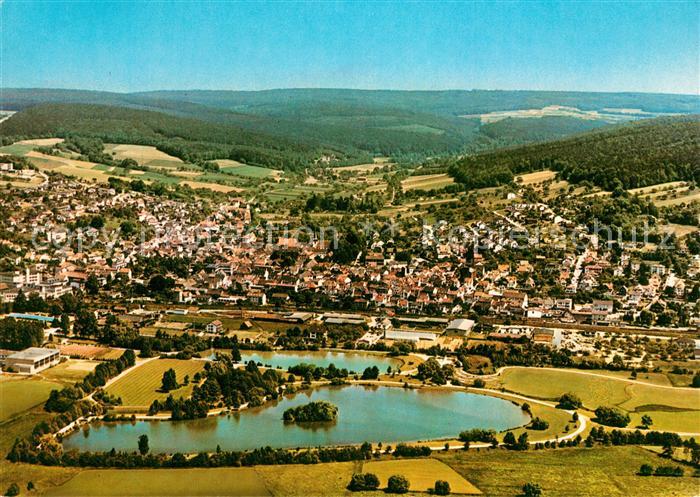 AK / Ansichtskarte Bad_Koenig_Odenwald Fliegeraufnahme Naturpark See ...