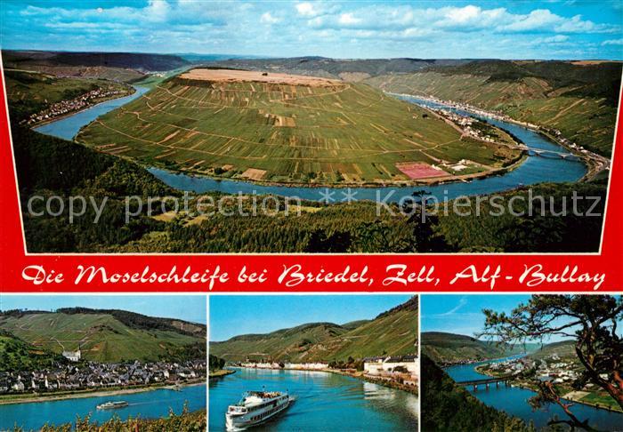 AK / Ansichtskarte Briedel Panorama Moselschleife Dampfer Weinberge ...