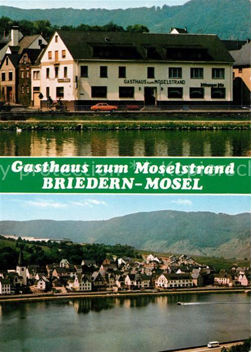 AK / Ansichtskarte Briedern Blick ueber die Mosel zum Ort mit Hotel ...