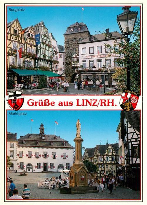 AK / Ansichtskarte Linz_Rhein Marktplatz Burgplatz Linz_Rhein Kat. Linz am Rhein Nr. kn85747 ...