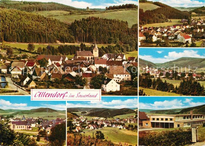 AK / Ansichtskarte Allendorf_Sauerland Panorama Teilansichten Allendorf ...