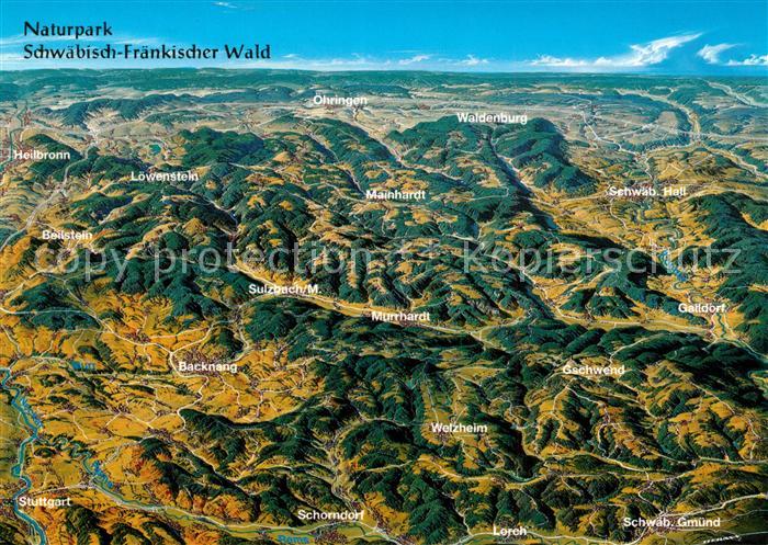 AK / Ansichtskarte Mainhardt Panoramaarte Schwaebisch Fraenkischer Wald ...