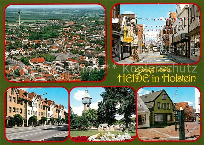 AK / Ansichtskarte Heide_Holstein Fliegeraufnahme Strassenpartien ...