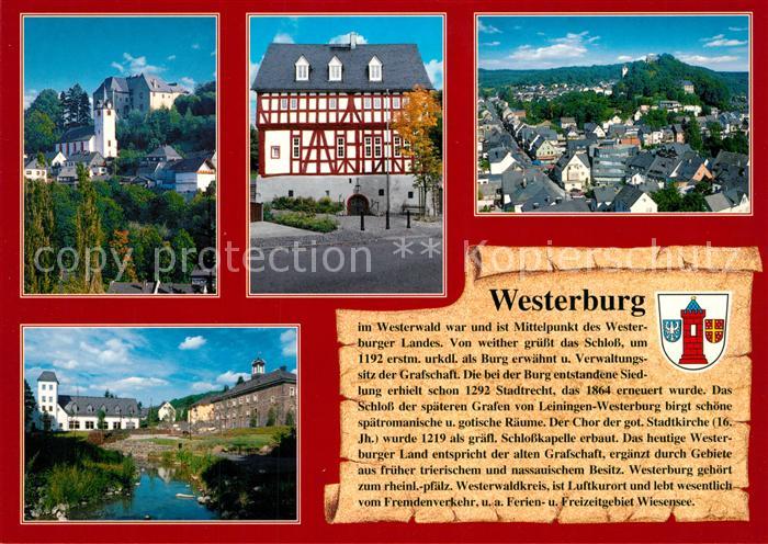 AK / Ansichtskarte Westerburg_Westerwald Schloss Fachwerk Panorama ...