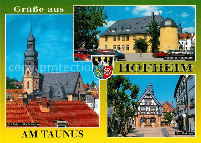 AK / Ansichtskarte Hofheim_Taunus Kellerei und Hexenturm Rathaus ...