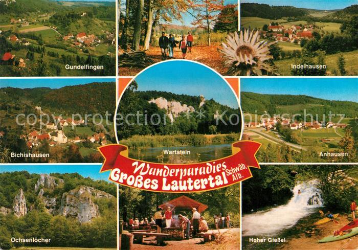 AK / Ansichtskarte Schwaebische_Alb Grosses Lautertal mit Gundelfingen ...