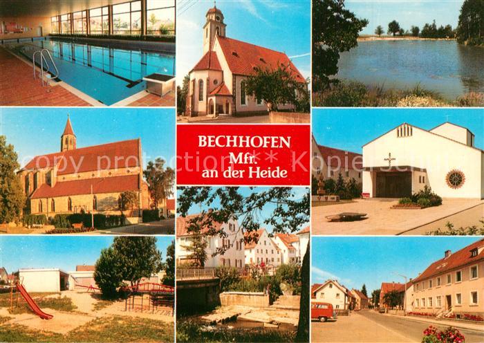 AK / Ansichtskarte Bechhofen_Mittelfranken Blick zur Kirche Schule ...