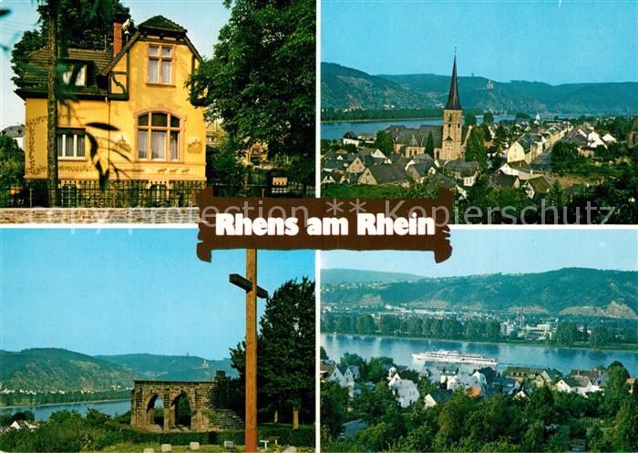 AK / Ansichtskarte Rhens Cafe Restaurant Hotel Rheinterrasse Gaestehaus ...