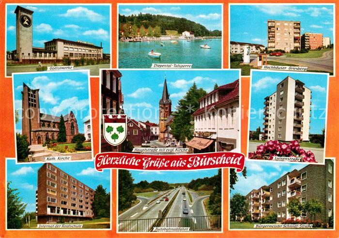 Burscheid_Eifel Goetzewerke Diepental Talsperre Kath Kirche Hauptstr Ev ...