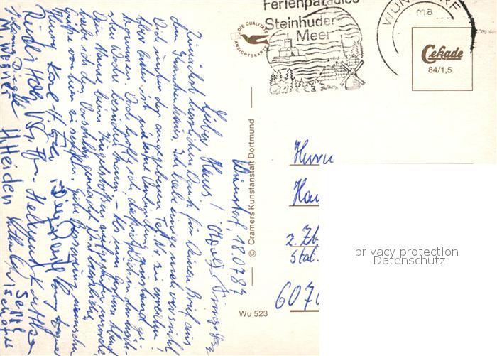 AK / Ansichtskarte Wunstorf Stadtkirche Steinhuder Meer Brunnen ...