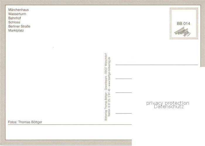 AK / Ansichtskarte Finsterwalde Saengerstadt Maerchenhaus Wasserturm ...