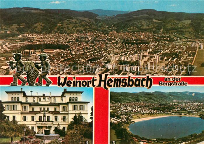 AK / Ansichtskarte Hemsbach_Bergstrasse Rathaus Wiesensee Hemsbach ...