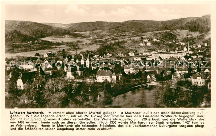 AK / Ansichtskarte Murrhardt Panorama Luftkurort Franckh Chronik Karte ...