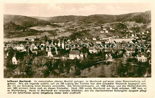 AK / Ansichtskarte Murrhardt Panorama Luftkurort Franckh Chronik Karte ...