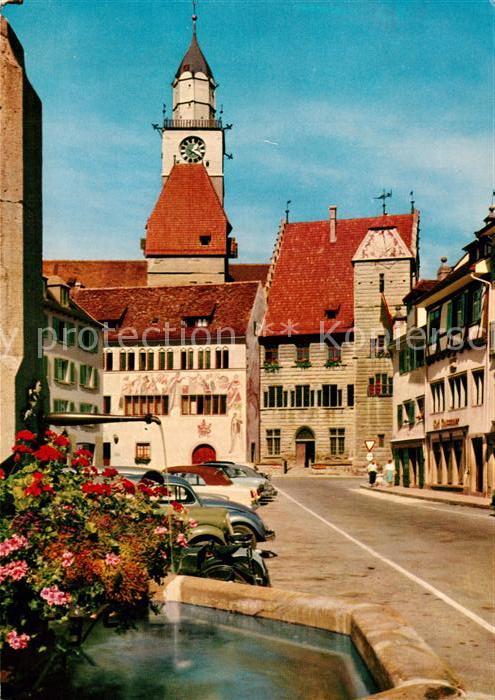 AK / Ansichtskarte ueberlingen_Bodensee Hofstatt Rathaus Kirchturm ...