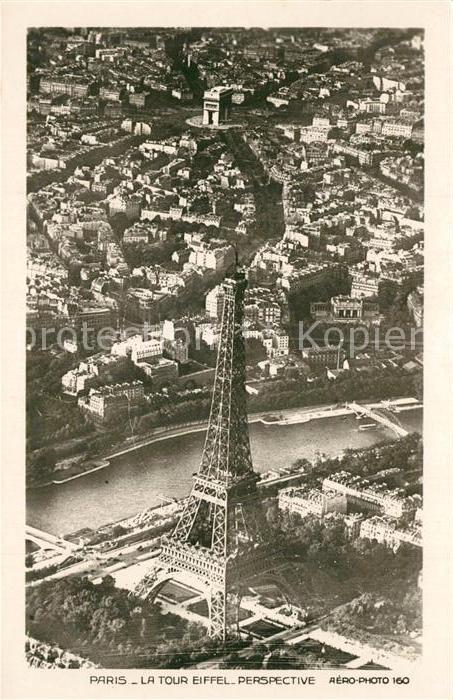 AK / Ansichtskarte Paris La Tour Eiffel vue aerienne Paris Nr. kp45202 ...