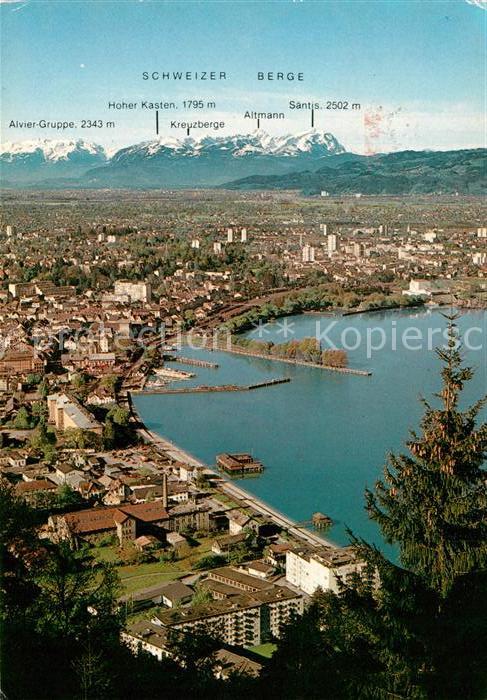 AK / Ansichtskarte Bregenz_Vorarlberg Panorama Bodensee Blick gegen ...