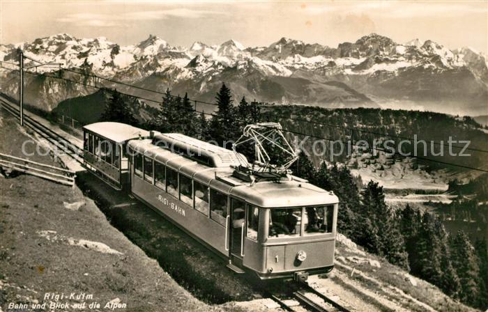 AK / Ansichtskarte Zahnradbahn Rigi Kulm Rigi Bahn Zahnradbahn Nr ...