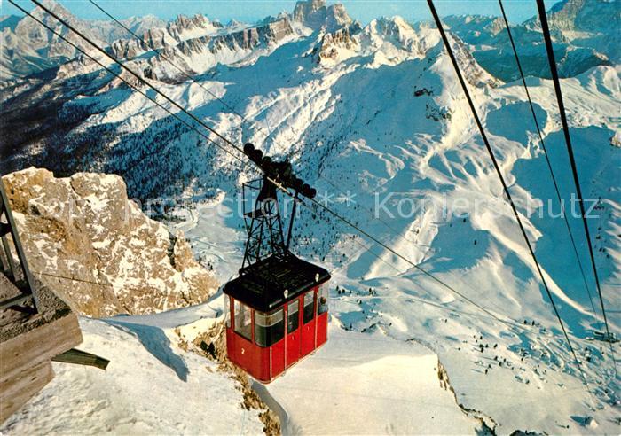 AK / Ansichtskarte Seilbahn Cortina d Ampezzo Funivia Passo Falzarego ...