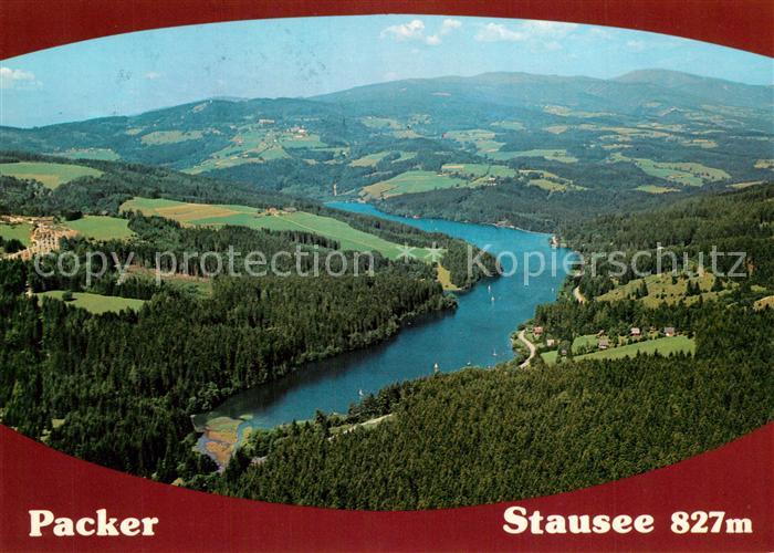 AK / Ansichtskarte Pack mit Packer Stausee Fliegeraufnahme Pack Nr ...