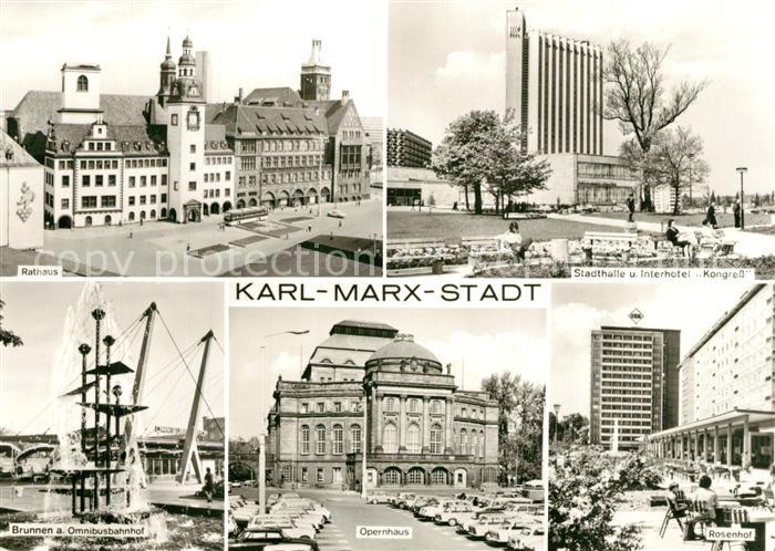 AK / Ansichtskarte Karl Marx Stadt Stadthalle Interhotel Kongress Karl ...
