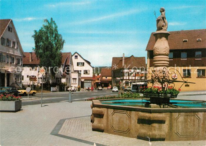 AK / Ansichtskarte Winterbach_Wuerttemberg Motiv Innenstadt mit Brunnen ...