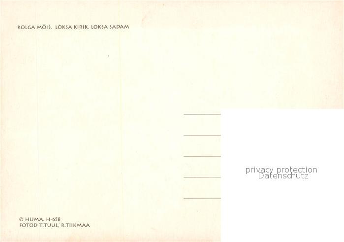 Harjumaa Kolga Mois Loksa Kirik Loksa Sadam Nr. kp75269 - oldthing ...