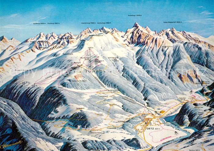 AK / Ansichtskarte Oetz Oetztal Panoramakarte Oetz Nr. kp81739 ...